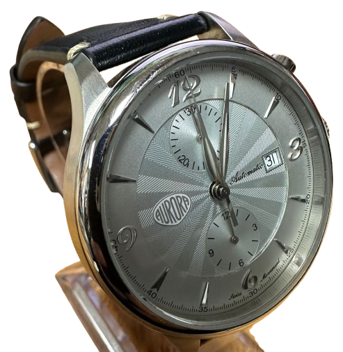 Aurora Penne AW01-EL Automatic Chronograph White Dial PVC Strap Men Wa ...
