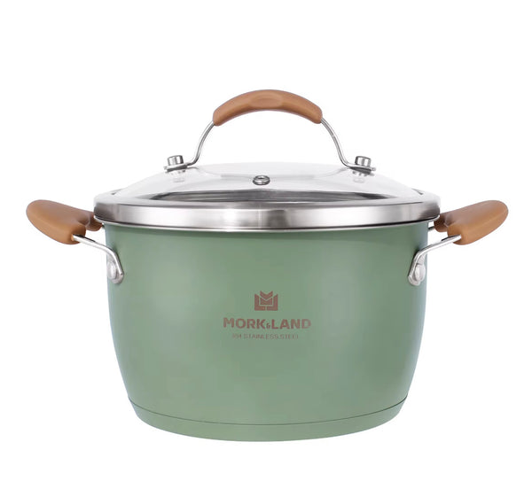 Mork And Land Stainless Steel Cooking Pot With Steamer 24cm – Cash ...