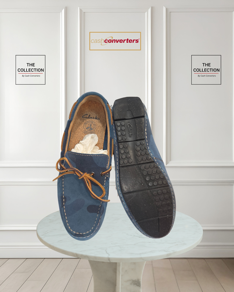Clarks Low-cut Sneakers Blue Combi Camo Suede size 40 – Cash Converters