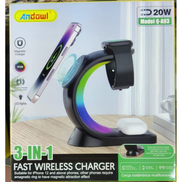 Andowl 3in1 Fast Wireless Charger QA93 – Cash Converters