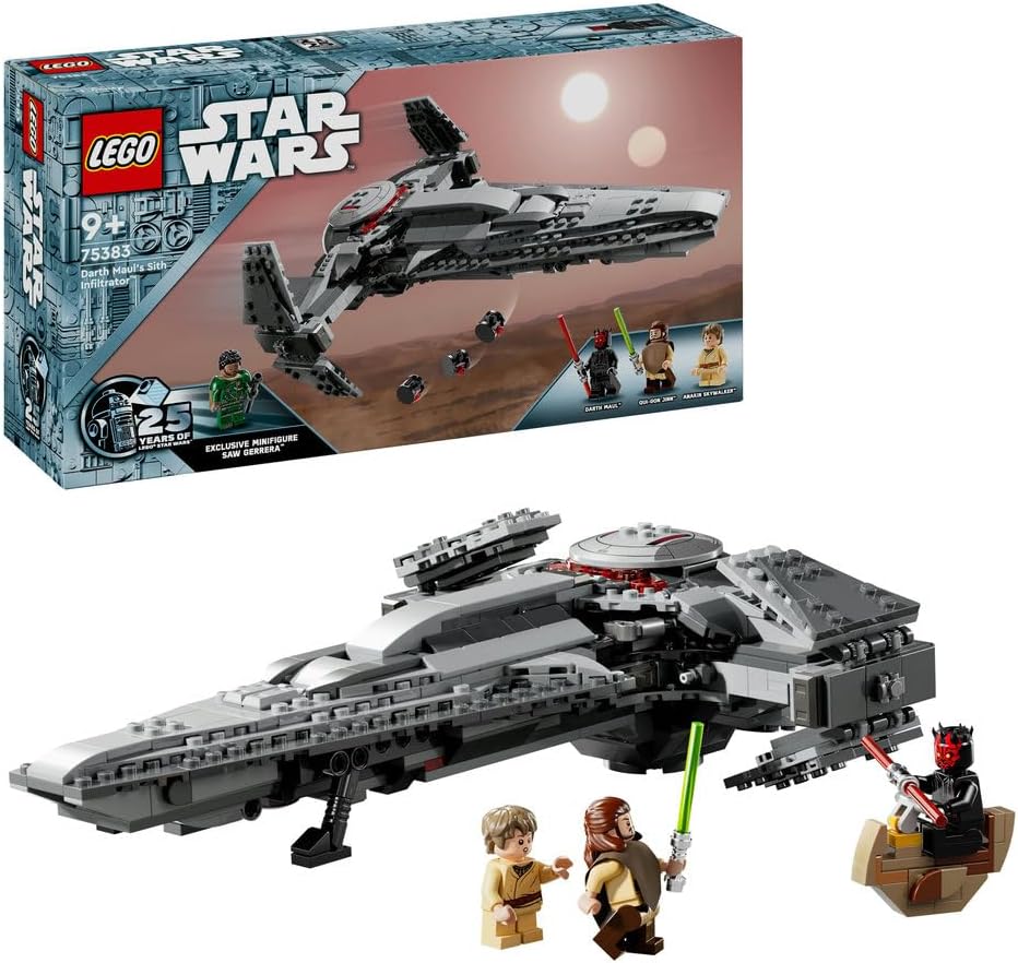 LEGO 75383 Star Wars Darth Mauls Sith Infiltrator Buildable Starship T ...