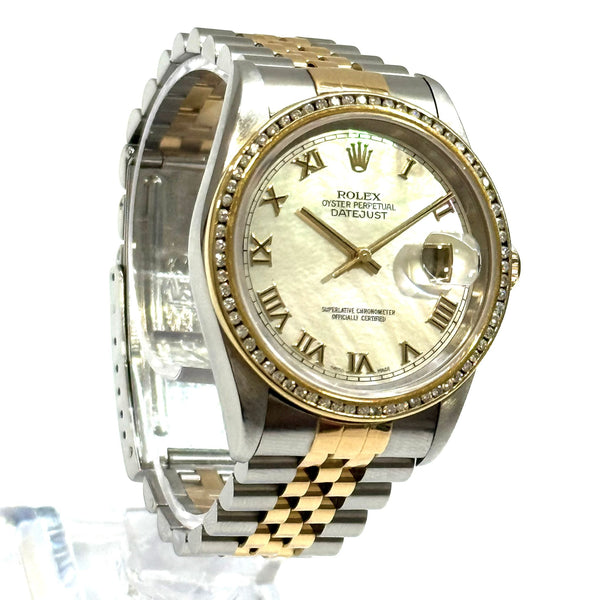 Rolex, Datejust 16233 Halfgold MOP Dial 36mm Automatic Watch – Cash ...
