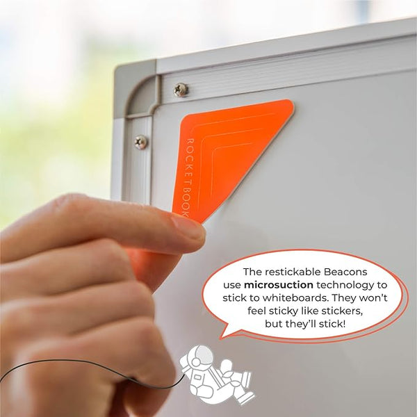Rocketbook Beacons - Digitize Your Whiteboard - Reusable Stickers to U ...