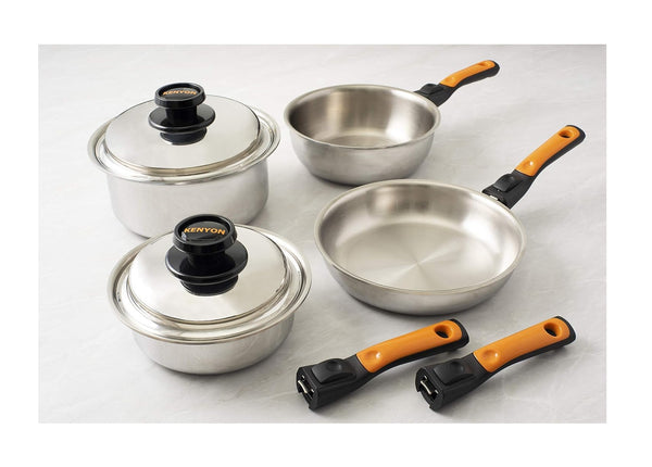Kenyon StacKEN Pots and Pans Set, Multi-Piece, Stainless Steel – Cash ...
