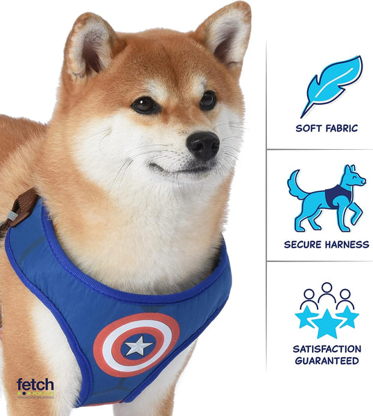 Marvel For Pets Comics Captain America Superhero Dog Harness For Dogs ...