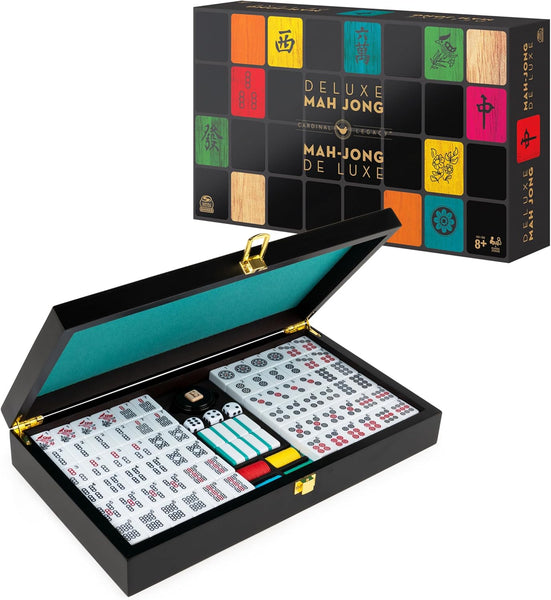 Legacy Deluxe Mah Jong Classic Game with Two-Toned Tiles and Lined Woo ...