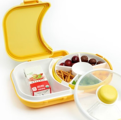 Gobe Honey Yellow Colour Lunch Box With Snack Spinner – Cash Converters