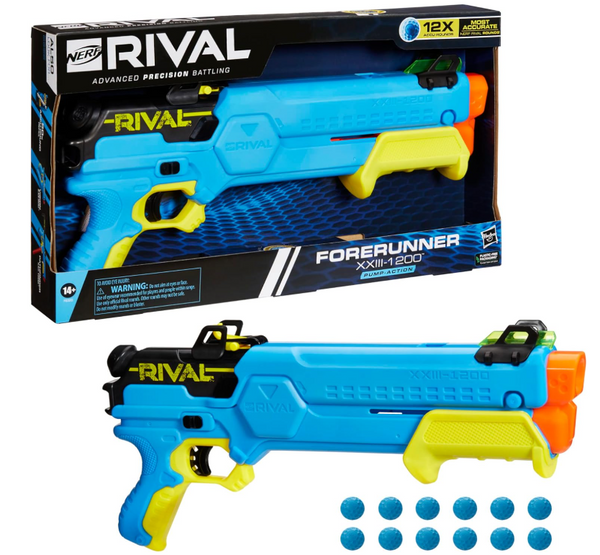 NERF & Rival Forerunner XXIII-1200 Blaster, 12 Round Capacity, 12 Riva ...