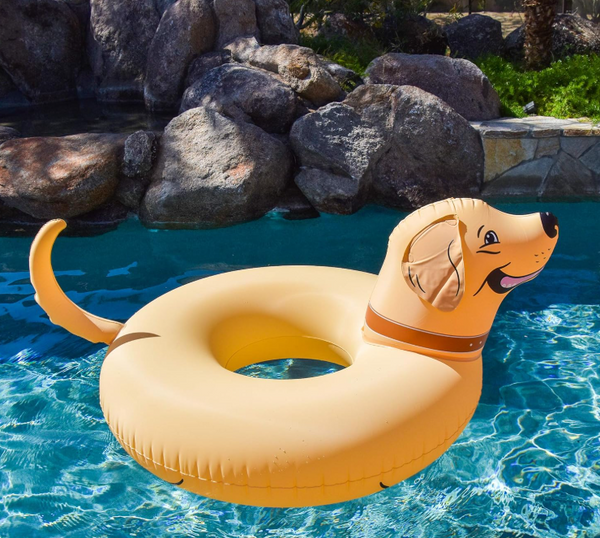 GoFloats Buddy The Dog Party Tube Inflatable Raft, Float in Style (for ...