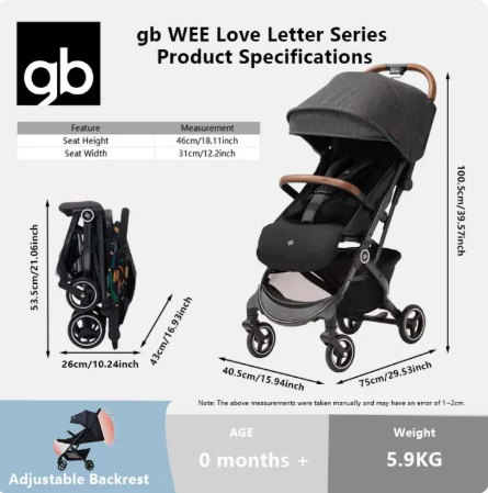 BABY STROLLER-4 WHEEL/BRN/MED GB STROLLER WEE – Cash Converters