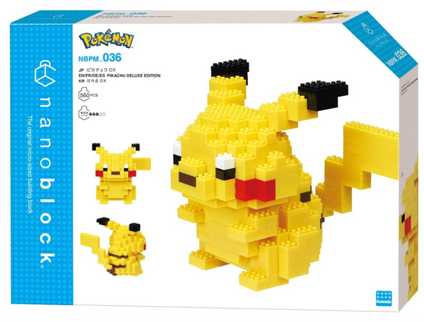 nanoblock - Pokémon - Pikachu DX, Pokémon Series Building Kit – Cash ...