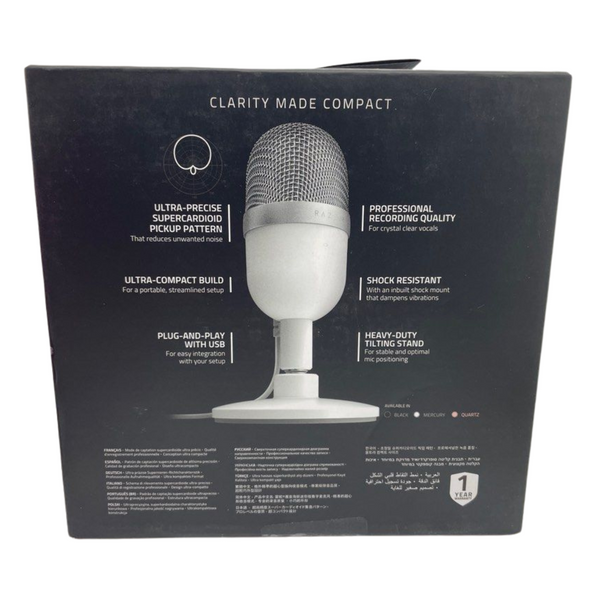 Razer Seiren Mini - USB Condenser Microphone for Streaming (Compact wi ...