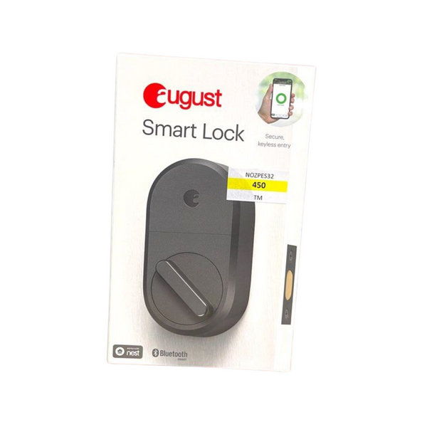August Smart Lock, 3rd Gen technology - Dark Gray, Works with Alexa ...