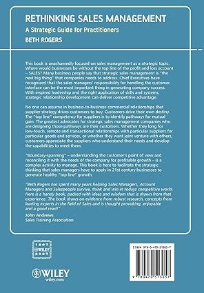 Rethinking Sales Management: A Strategic Guide For Practitioners Hardc ...